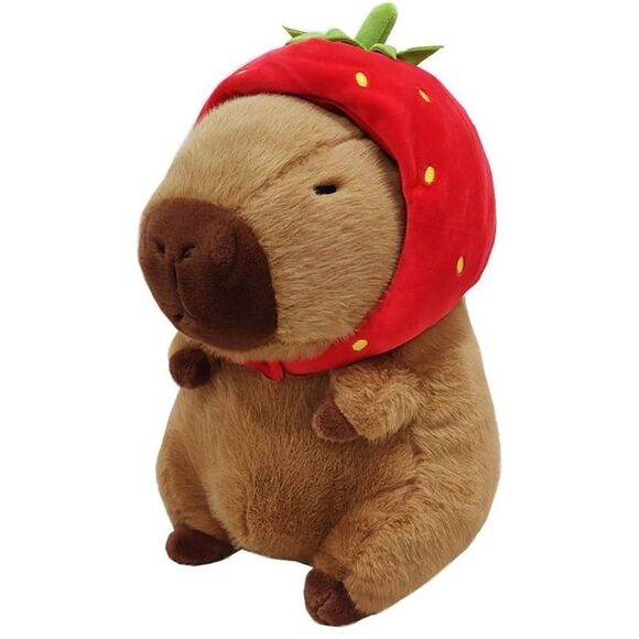 Ditucu | Toys | Capybara Plush Wearingstrawberry Hat | Poshmark